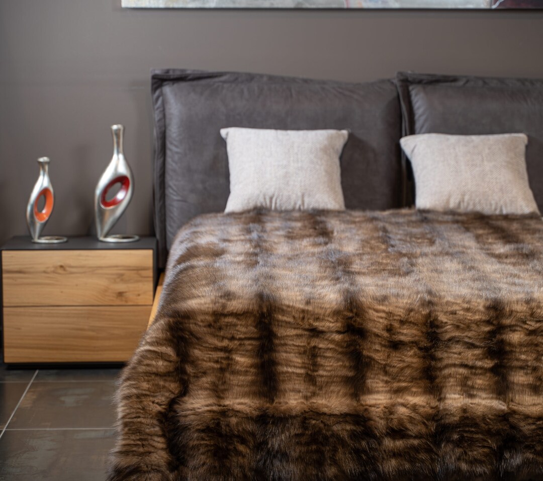 Tortora Sable Fur Blanket Real Fur Blanket Fur Throw Real - Etsy