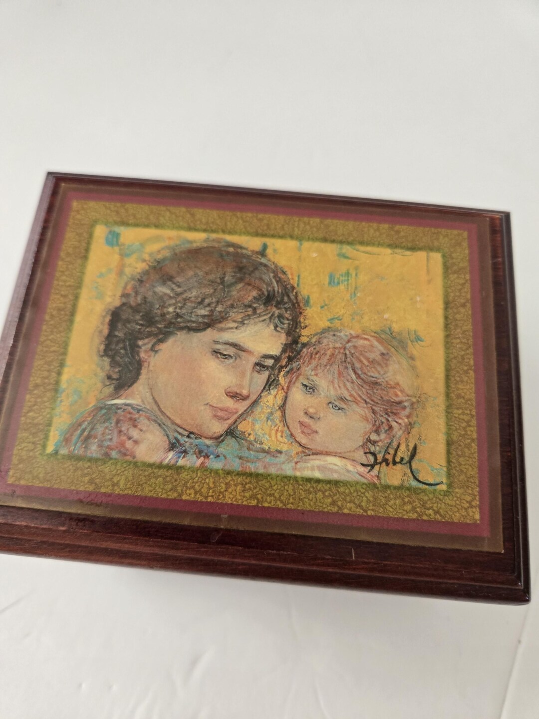 Vintage Hibel Music Box Italian Wooden - Etsy