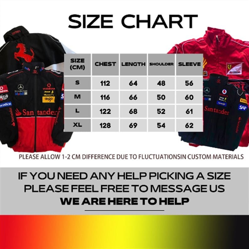 Ferrari Jacket Vintage F1 Jacket Racing Bomber Jacket Streetwear ...
