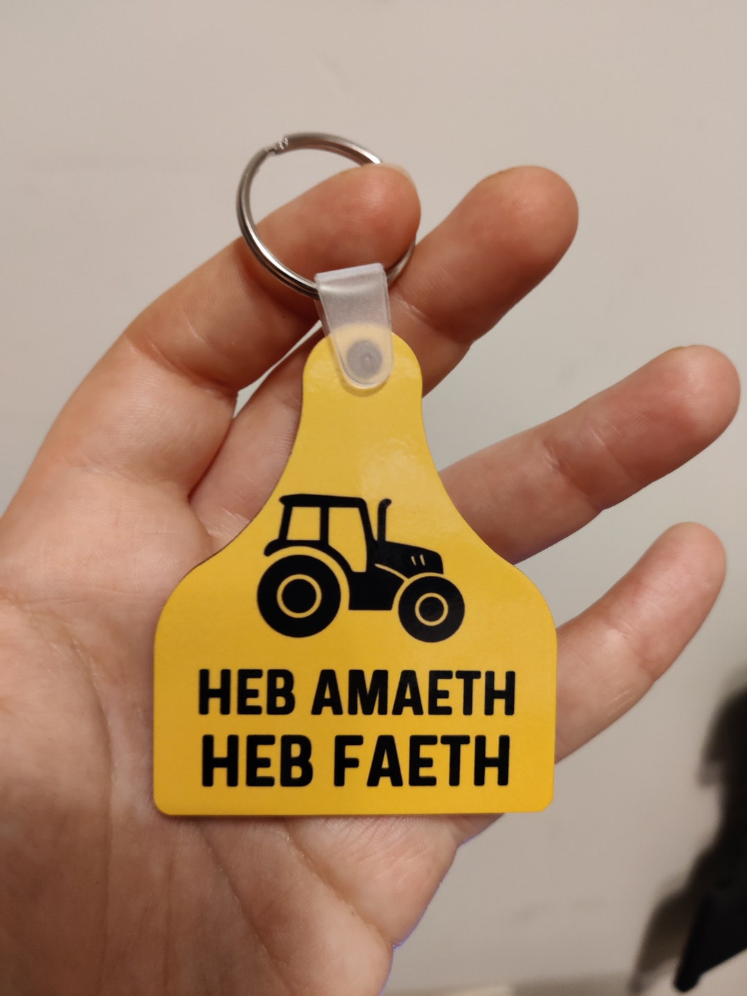Heb Amaeth Heb Faeth Tag Shaped MDF Keyring, No Farmers No Food - Etsy UK