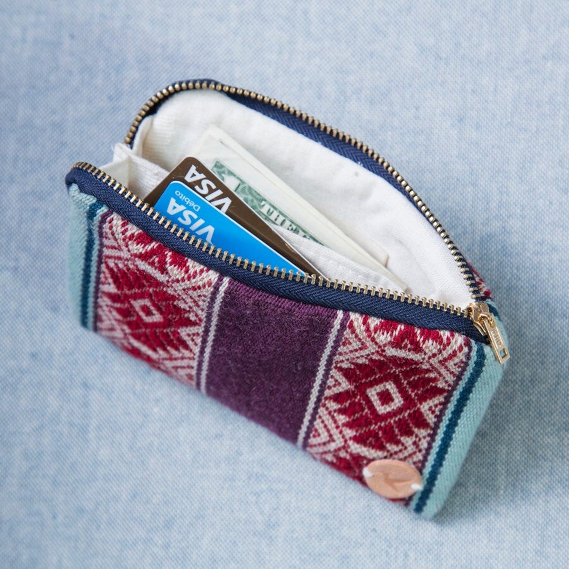 QOLQE, Handwoven Peruvian Wool Coin Purse: Boho Textile Change Purse - Etsy