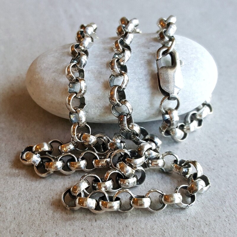Heavy Silver Chain - Etsy