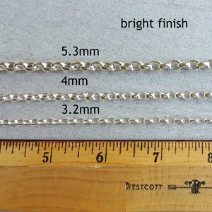 Oval Rolo Oxidized Chains, Antiqued Sterling Silver Necklace With Thick ...