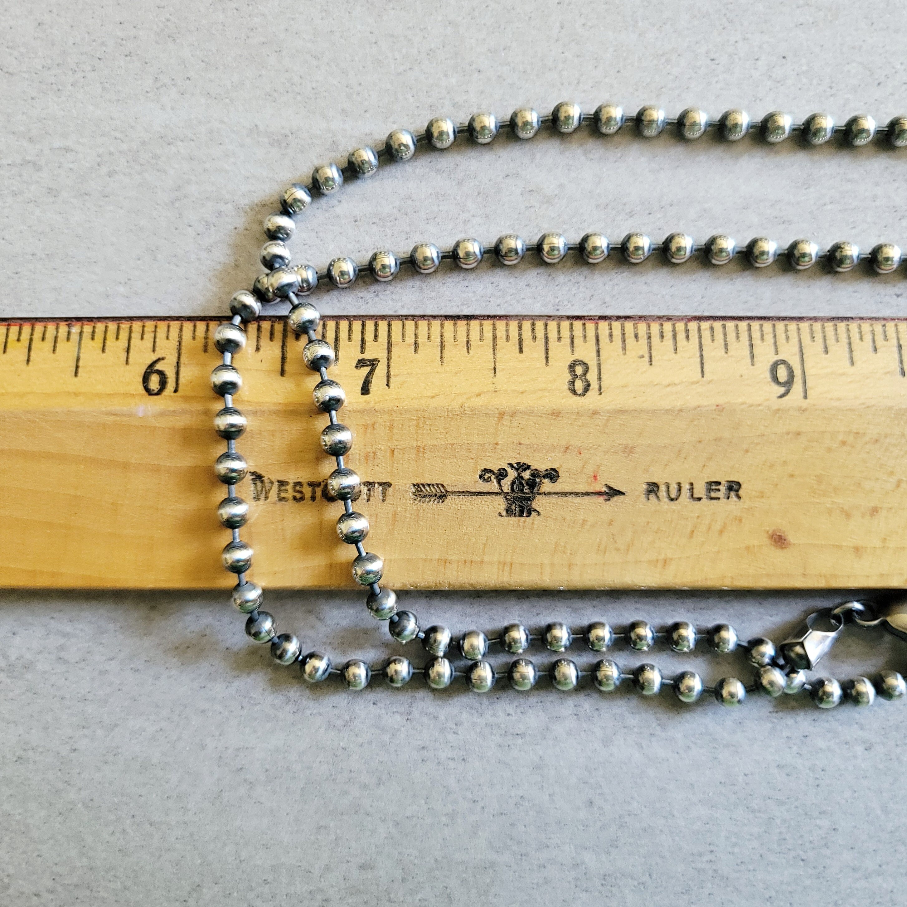 Sterling Silver 4mm Ball Chain With Bright or Oxidized Finish - Etsy