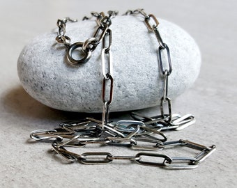 3 Feet Sterling Silver Long and Short Chain by the Foot - Any Length ...