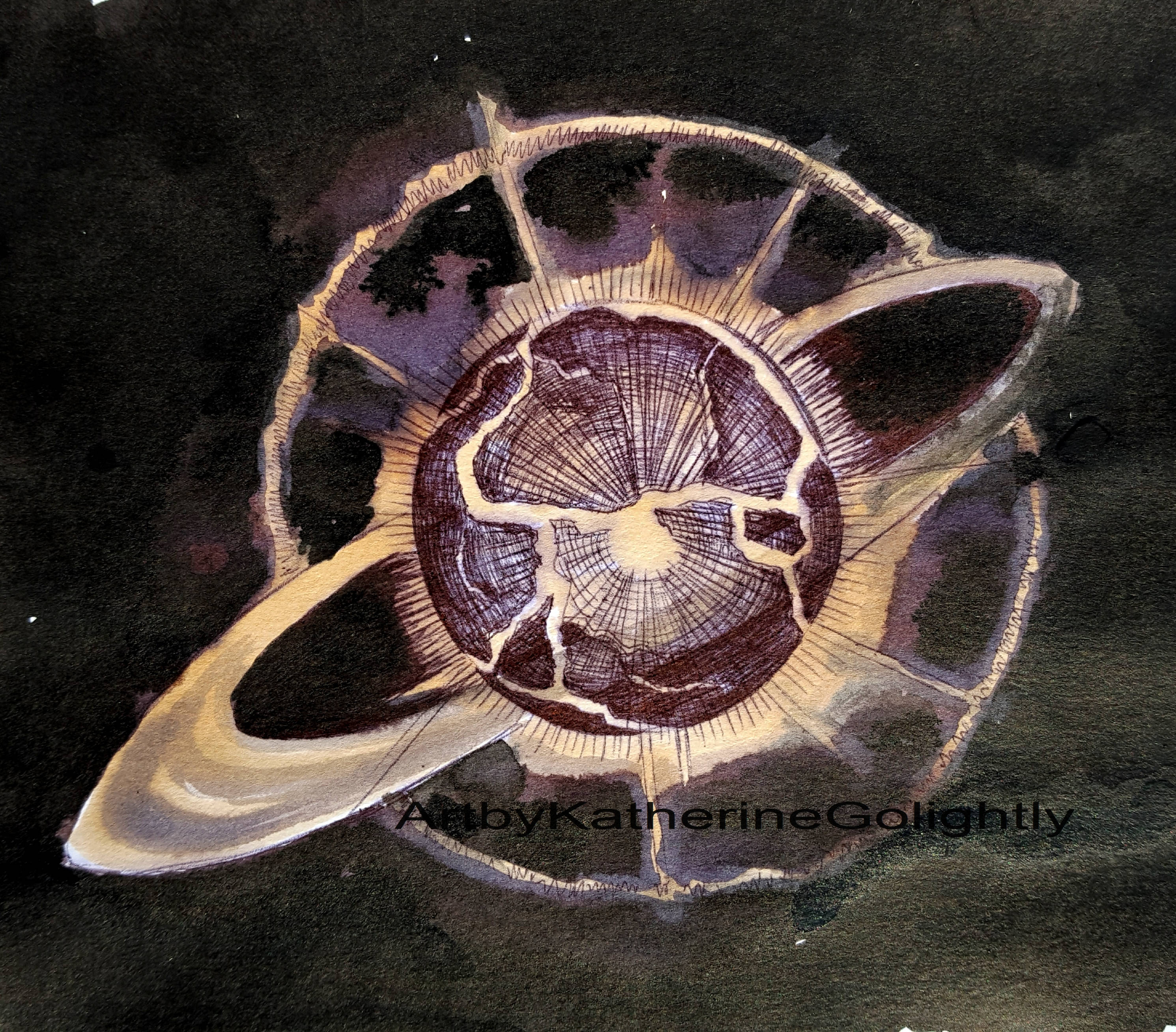 Supernova Ink Drawing- Long Ago and Far Away - Etsy