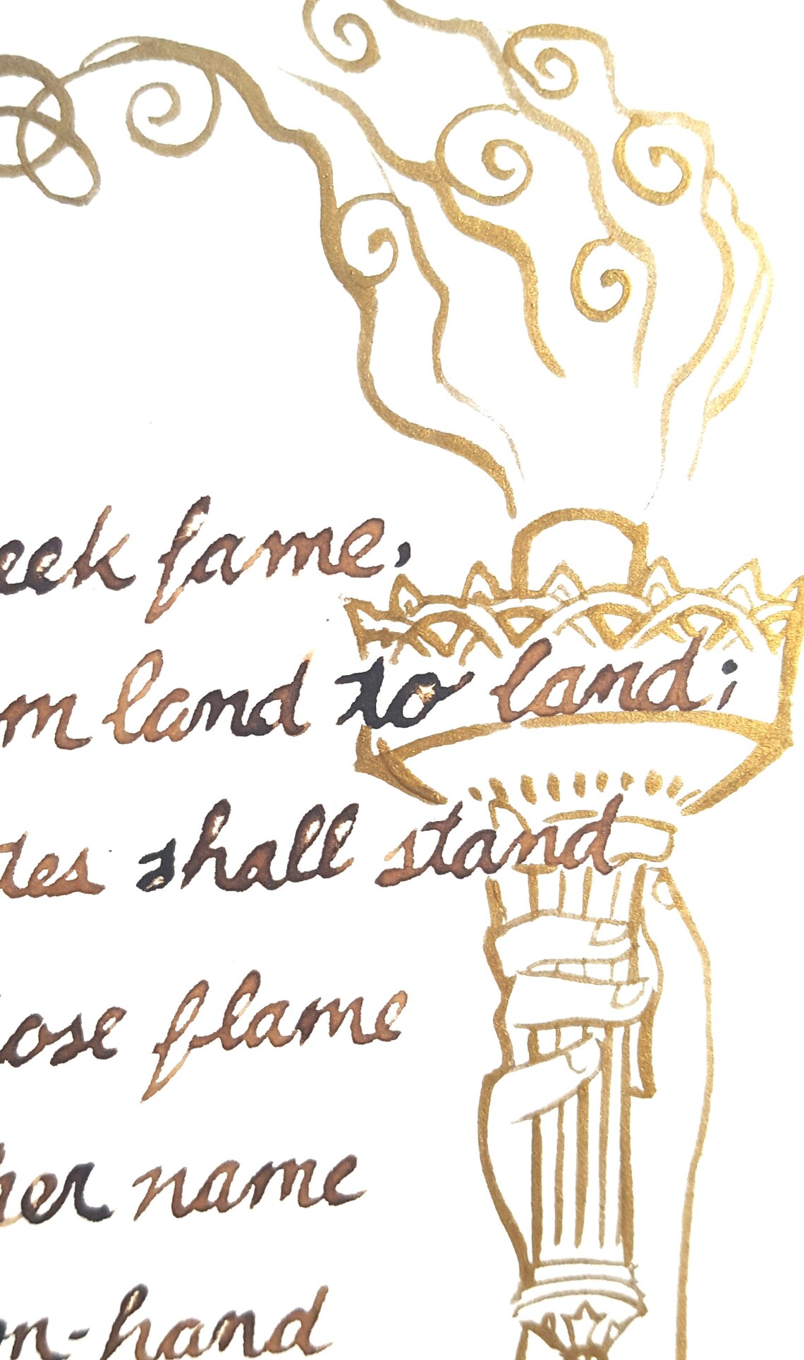 The New Colossus Poem by Emma Lazarus for the Statue of - Etsy UK