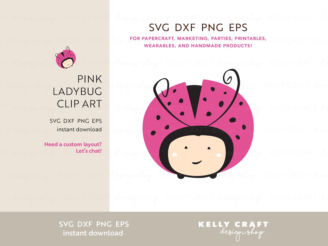 Pink Ladybug, Pink Ladybug Clip Art, Whimsical, Ladybug Png, Ladybug ...