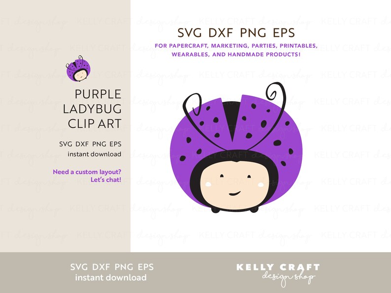 Purple Ladybug, Purple Ladybug Clip Art, Whimsical, Ladybug Png ...