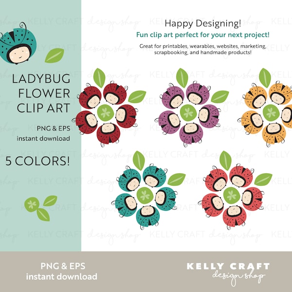 Ladybug Clip Art - Etsy