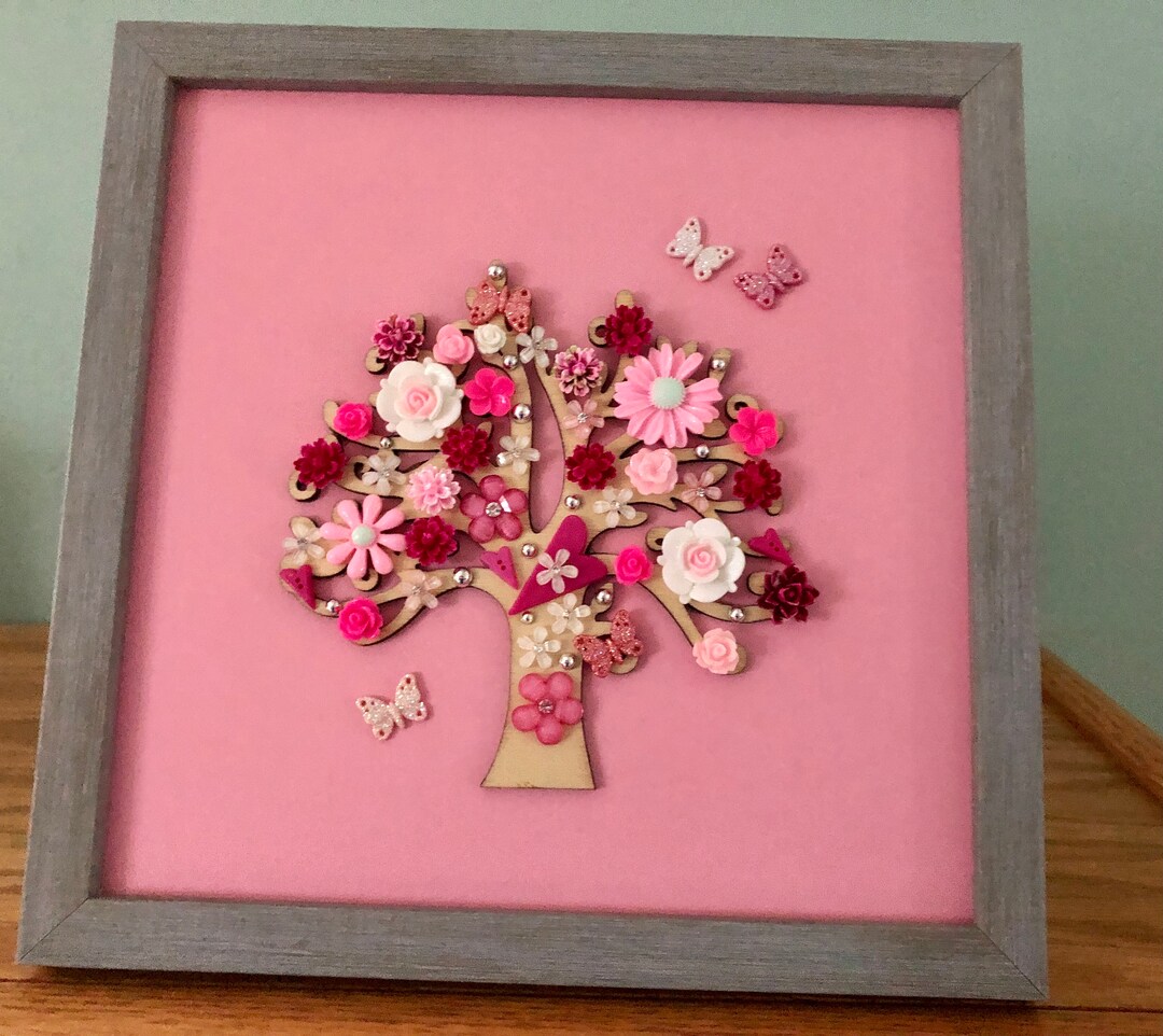 The Pink Tree of Life * the Breast Cancer Awareness Button Tree - Etsy