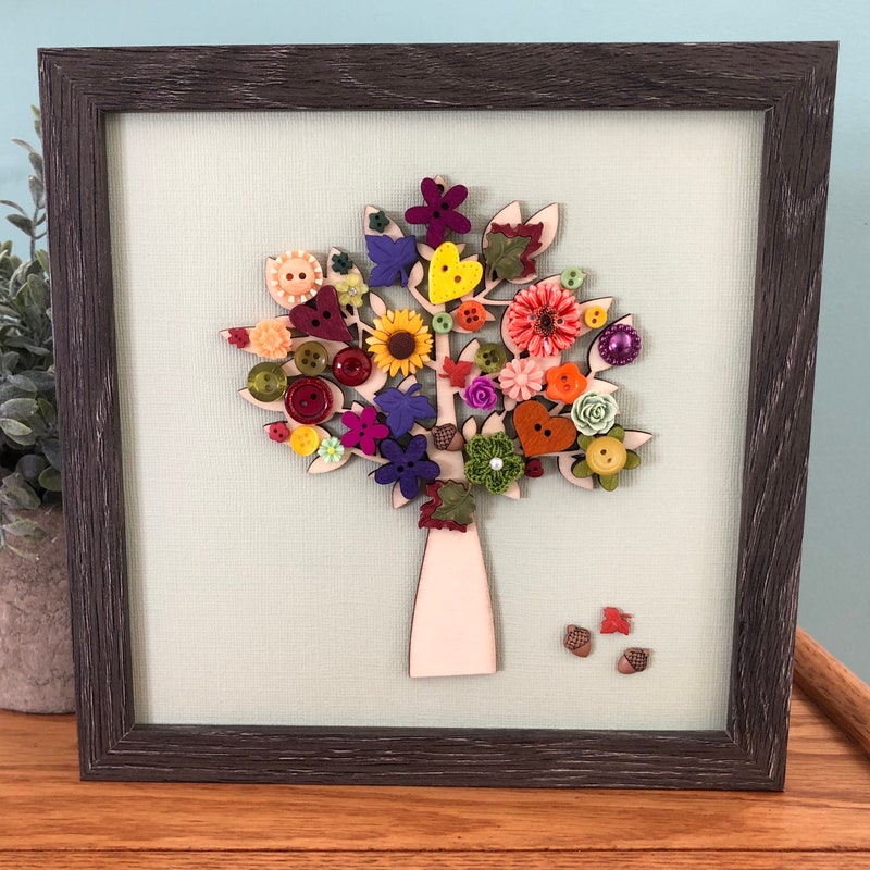 Button Tree Canvas - Etsy