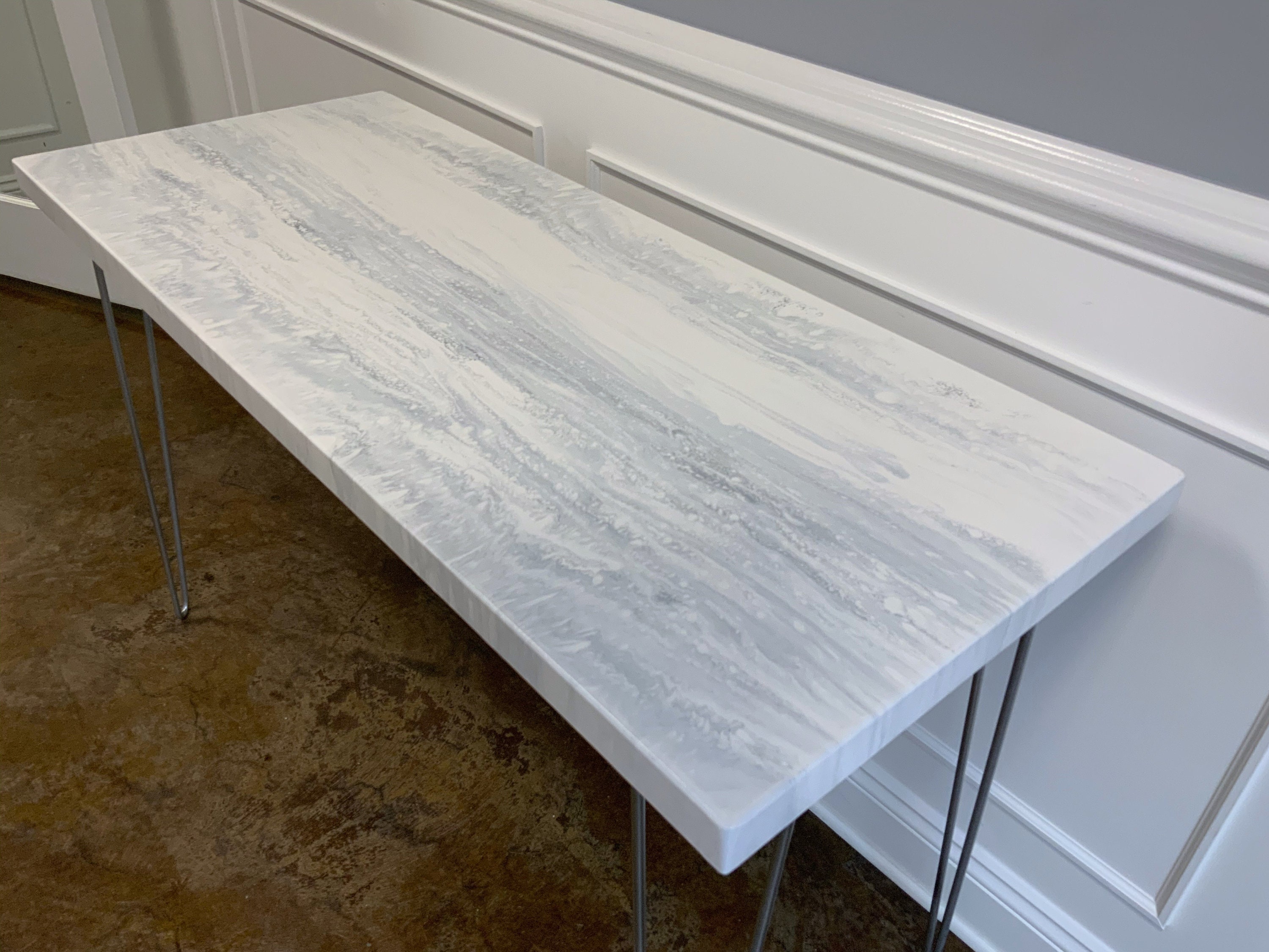 Epoxy resin desk for home or office. READY TO SHIP. | Etsy