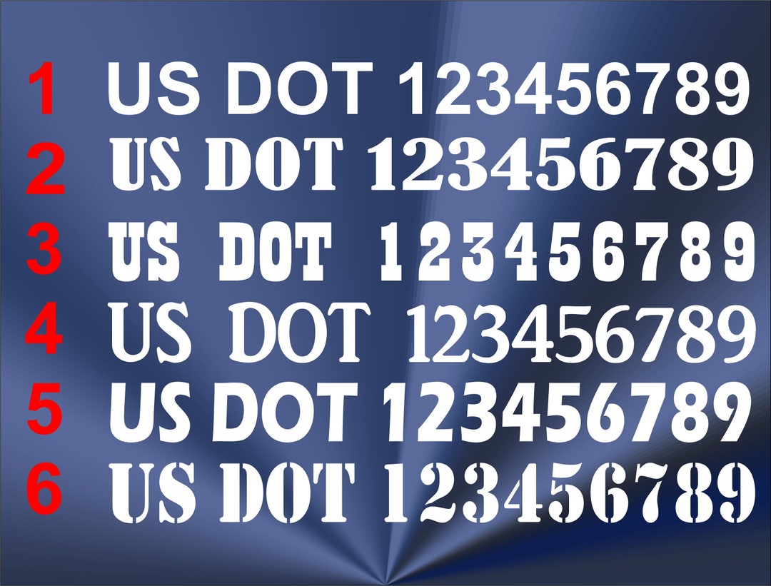 Custom US DOT Numbers - Etsy