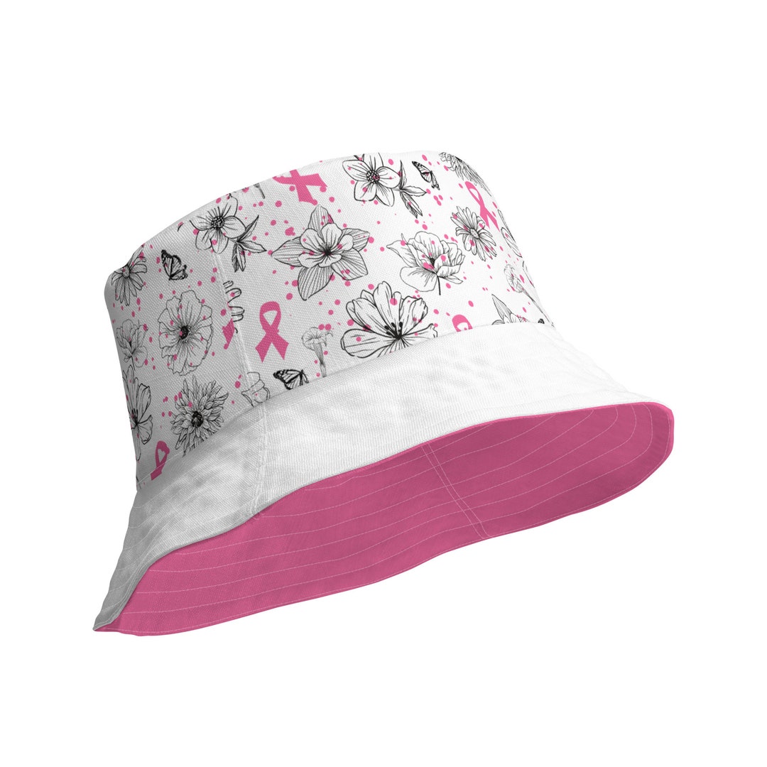 Breast Cancer Reversible Bucket Hat for Women- Gifts for Her- Floral ...