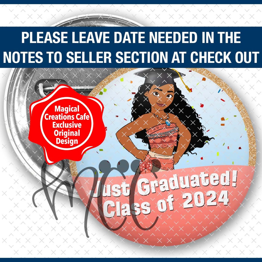 Moana Inspired Graduation Park Button Class of 2024 - Etsy