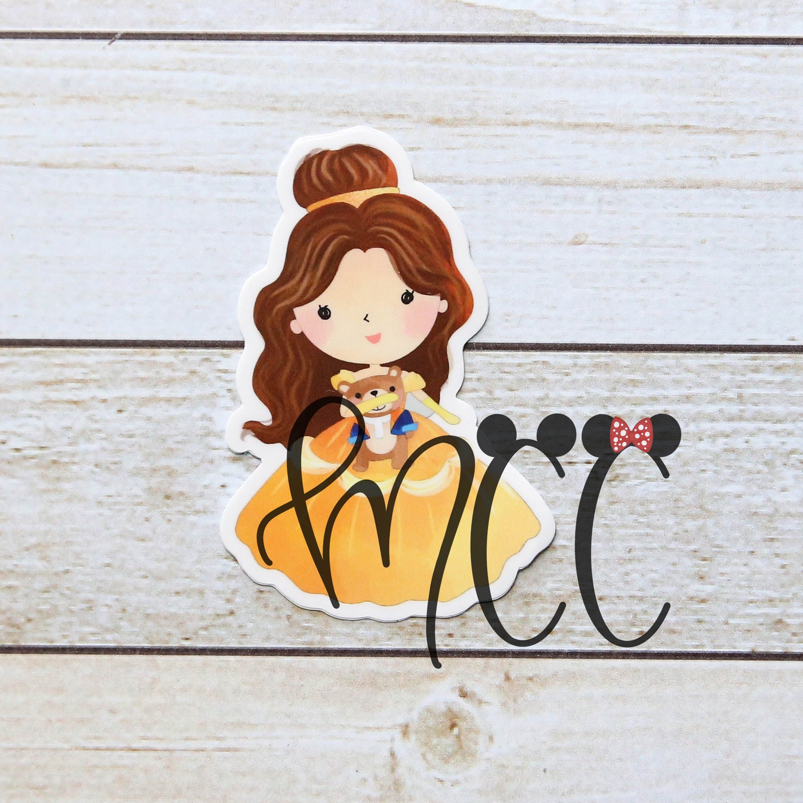 Princess Belle Inspired Vinyl Sticker - Etsy