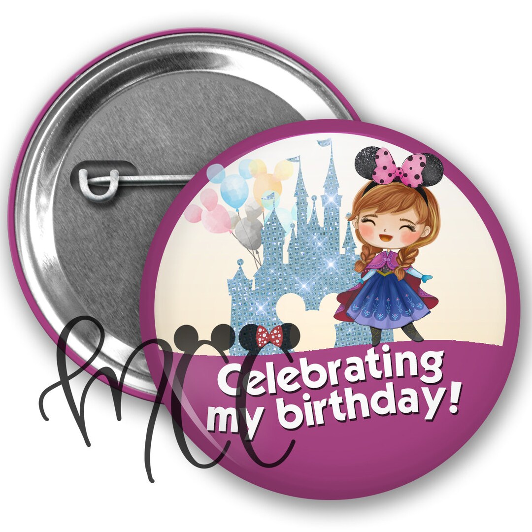 Frozen Anna Inspired Birthday Park Button - Etsy