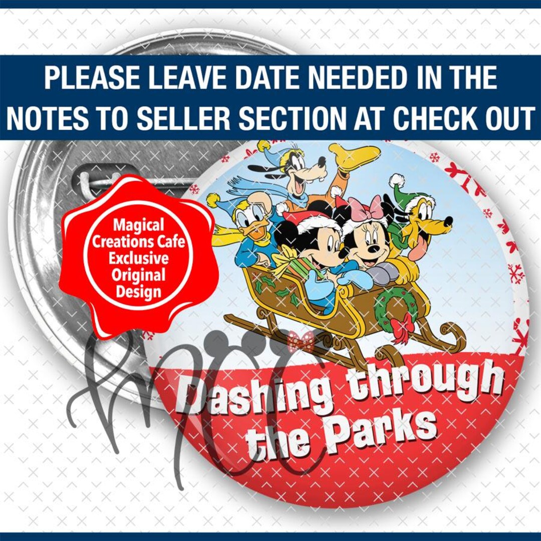 Dashing Through the Parks Inspired Park Button - Etsy