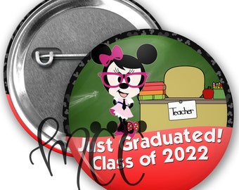 Mickey Inspired Graduation Park Button - Etsy