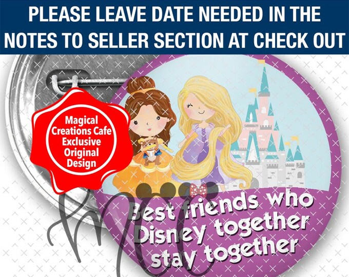 Best Friends Disney Together Inspired Park Button - Etsy