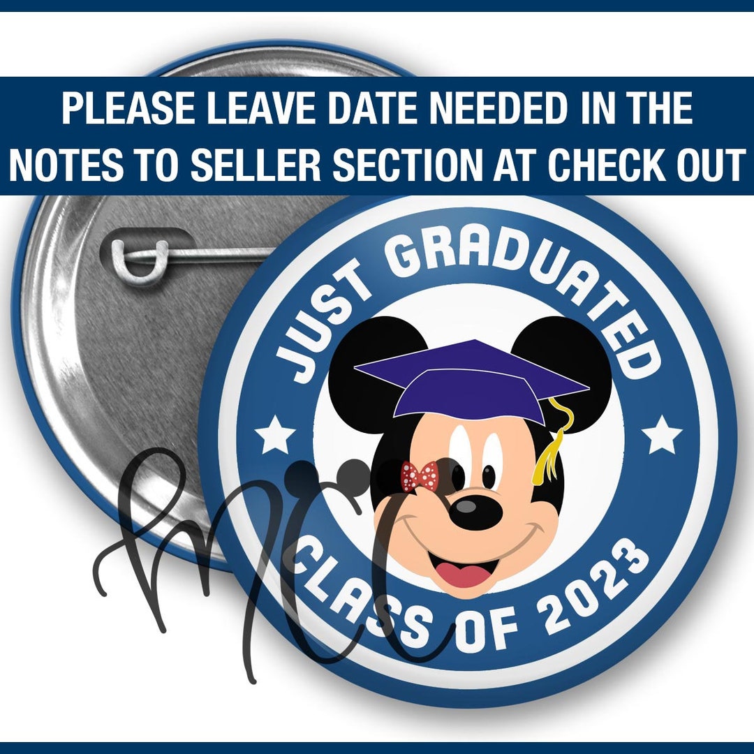 Mickey Face Inspired Graduation Class of 2023 Park Button - Etsy