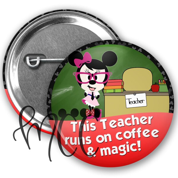 Teacher Button - Etsy