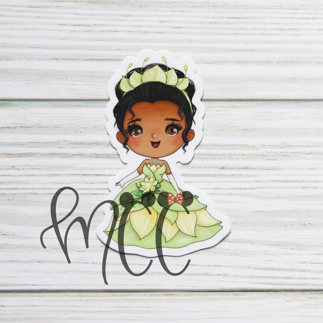 Princess Tiana Gown Inspired Vinyl Sticker - Etsy