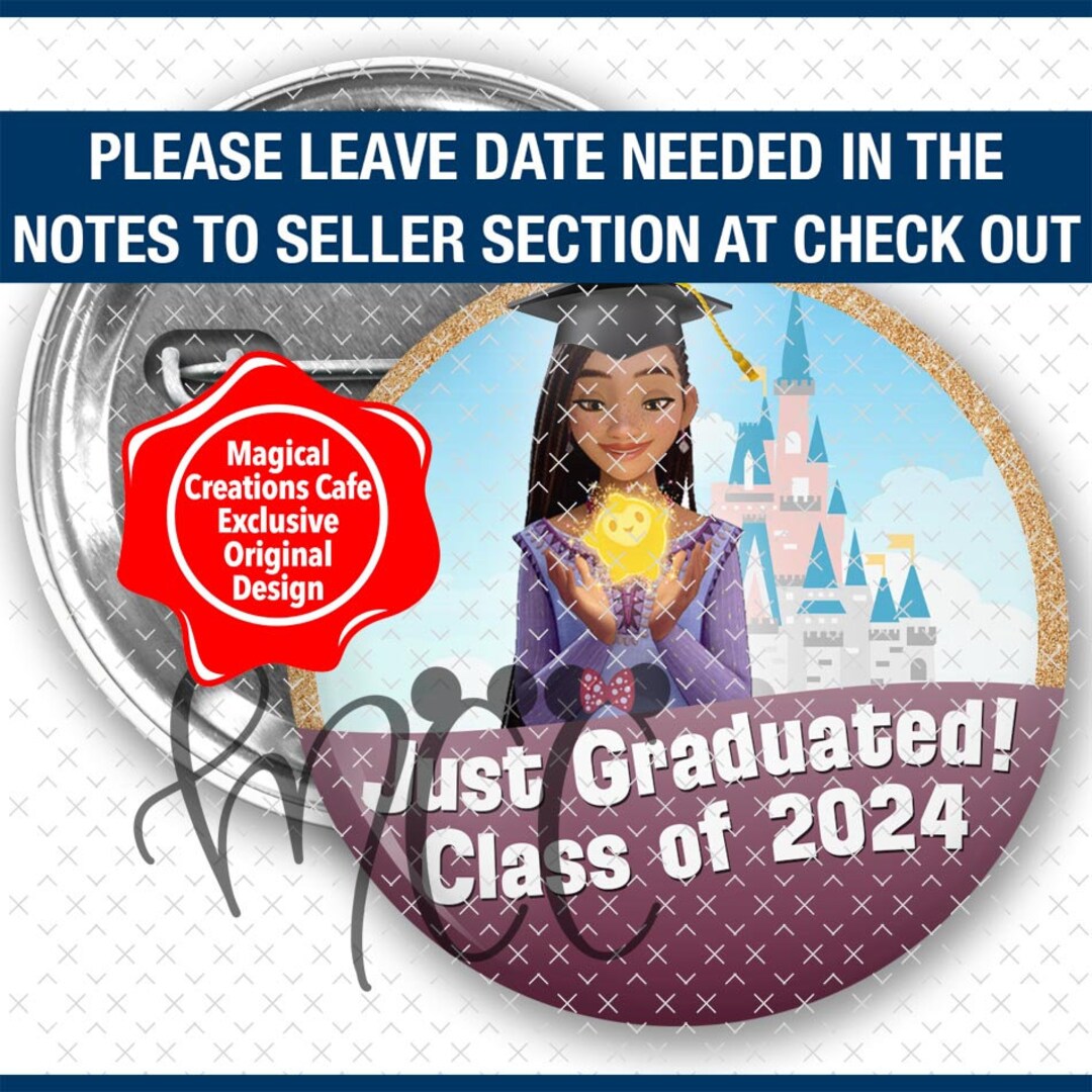 Asha Inspired Graduation Class of 2024 Park Button - Etsy