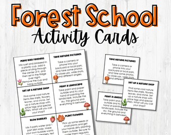 42 Outdoor Activity Cards for Kids printable, Nature Play, Backyard and ...