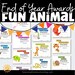 End of Year Classroom Awards - Fun Animal-themed Certificates ...