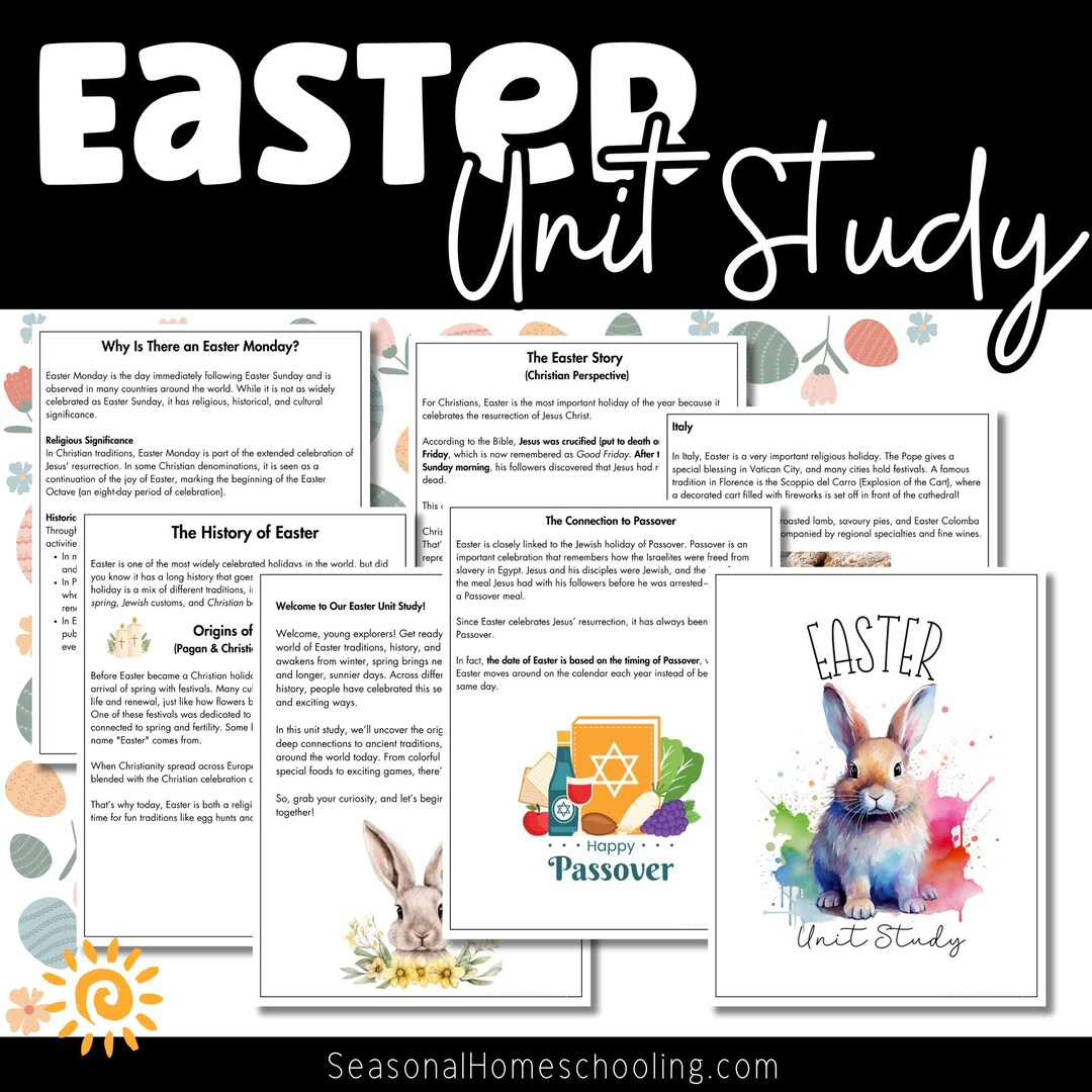 Easter Unit Study for Kids | Printable Homeschool & Classroom ...