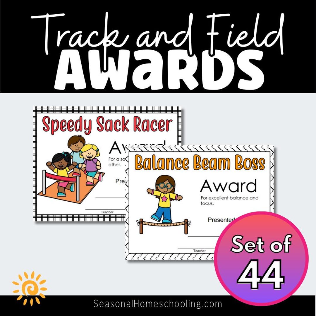 Track & Field Day Awards | Editable and Printable Sports Certificates ...