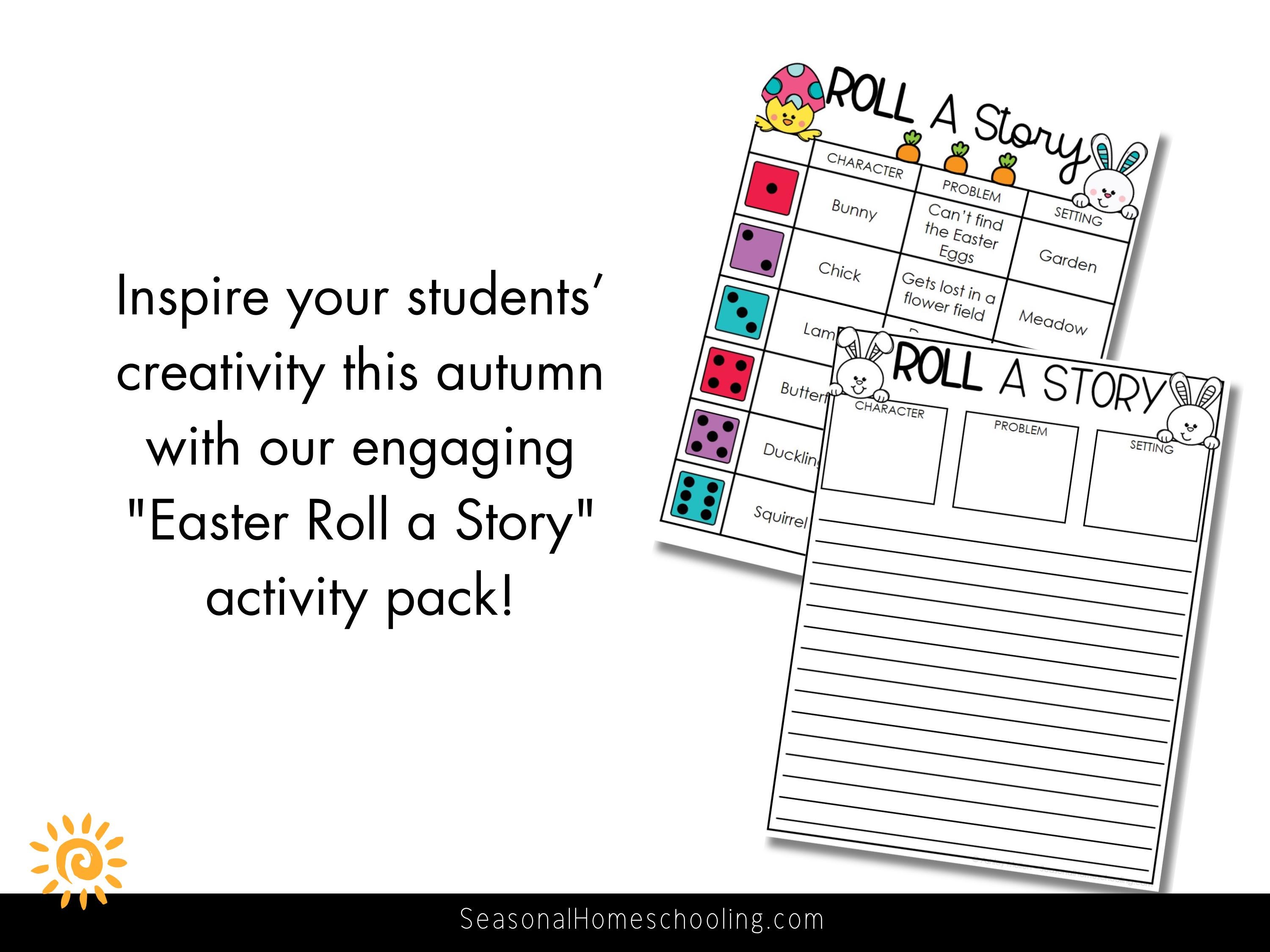 Printable Easter Roll a Story – Easter Writing Game & Storytelling ...