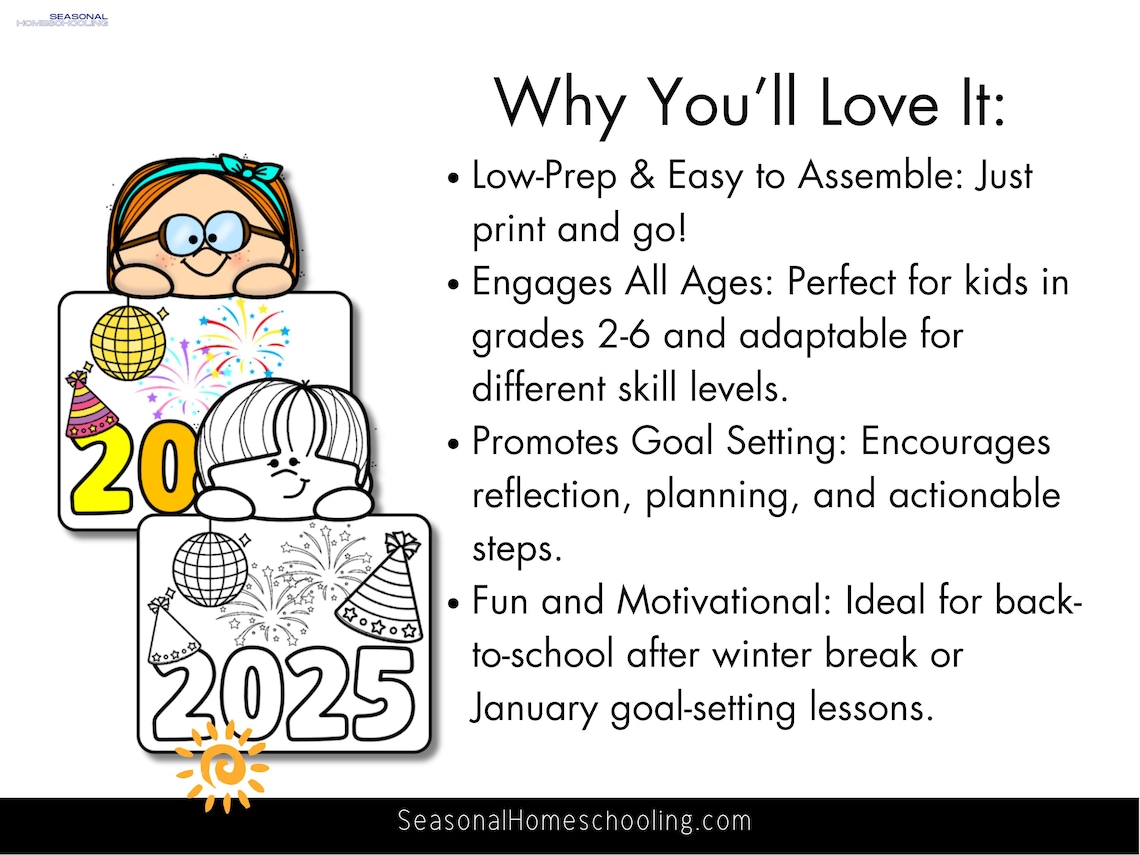 New Year Goals Flip Book | 2025 Classroom Activity | Goal Setting for ...