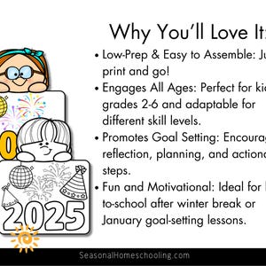 New Year Goals Flip Book | 2025 Classroom Activity | Goal Setting for ...