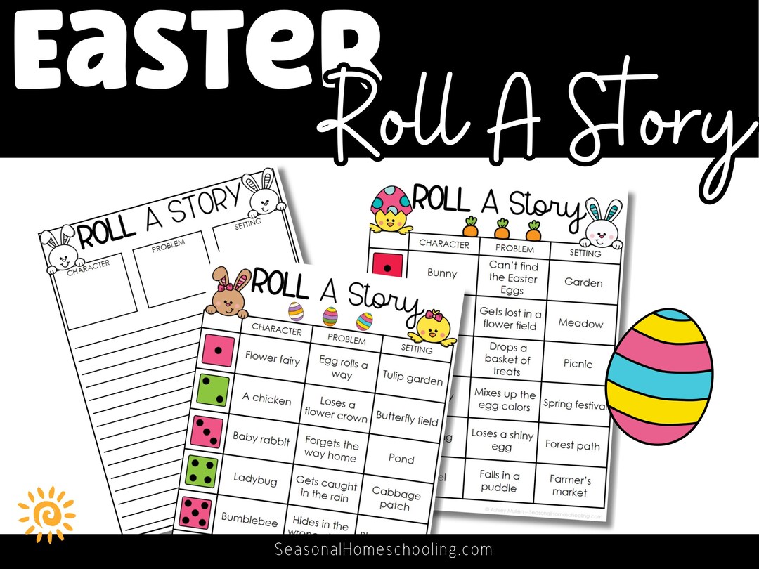 Printable Easter Roll a Story – Easter Writing Game & Storytelling ...