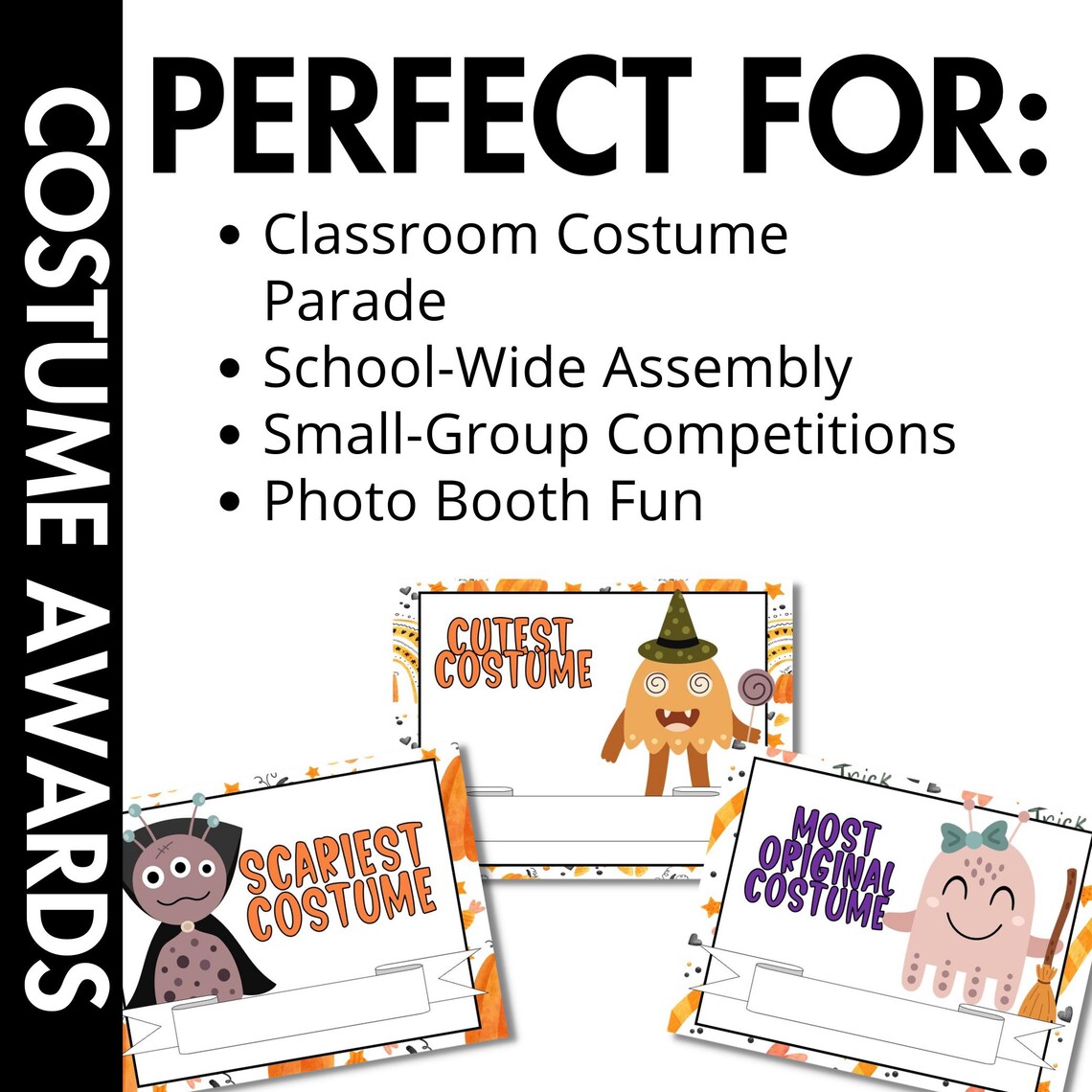 Editable Halloween Costume Awards | Printable Certificates for Kids ...