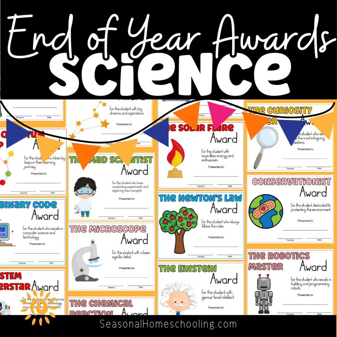 Science Awards: 67 Printable STEM Certificates (PDF) - Etsy