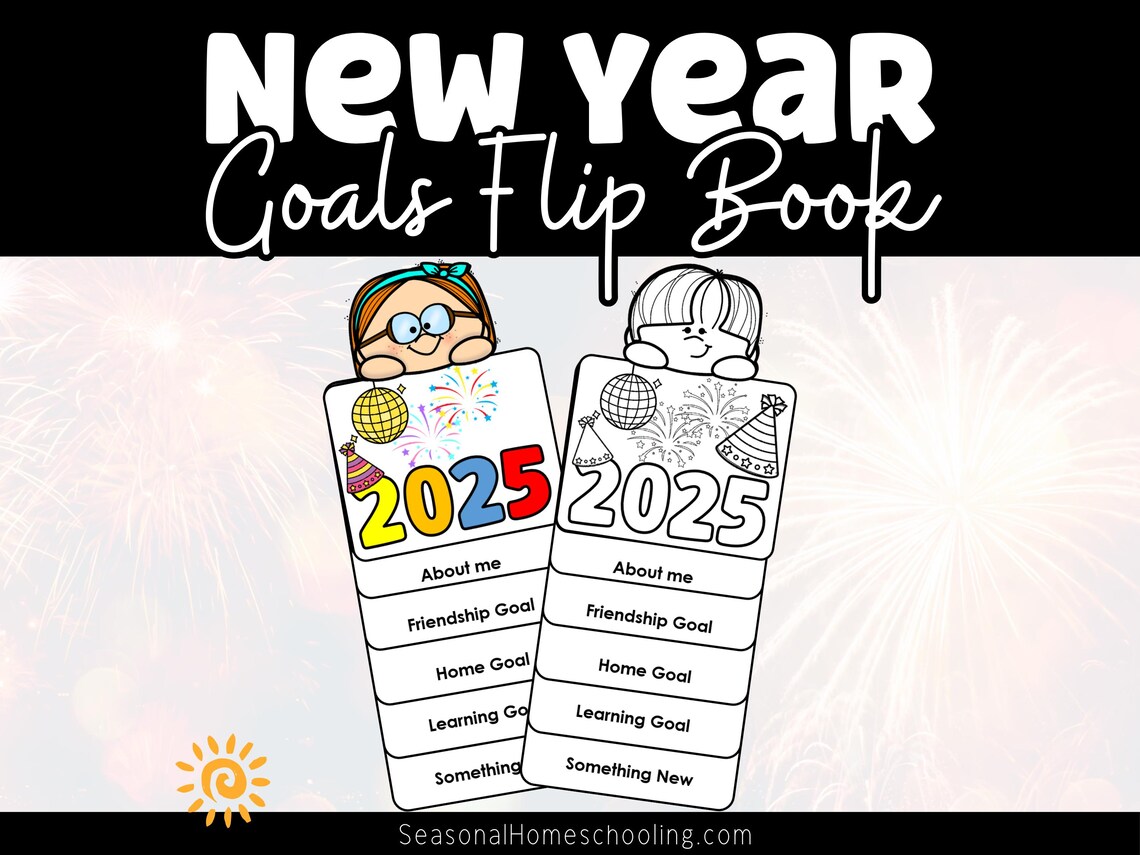 New Year Goals Flip Book | 2025 Classroom Activity | Goal Setting for ...