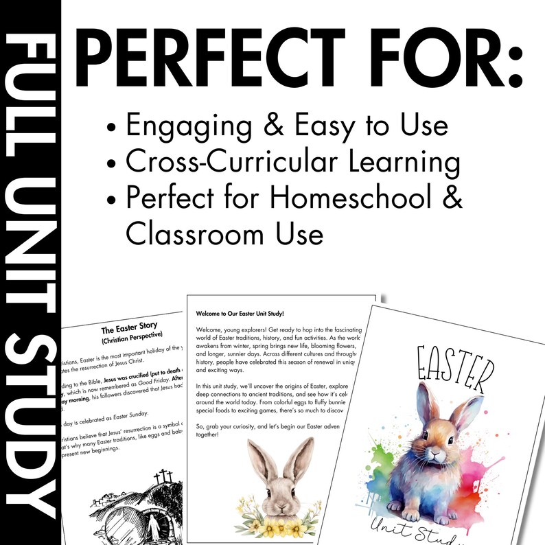Easter Unit Study for Kids | Printable Homeschool & Classroom ...