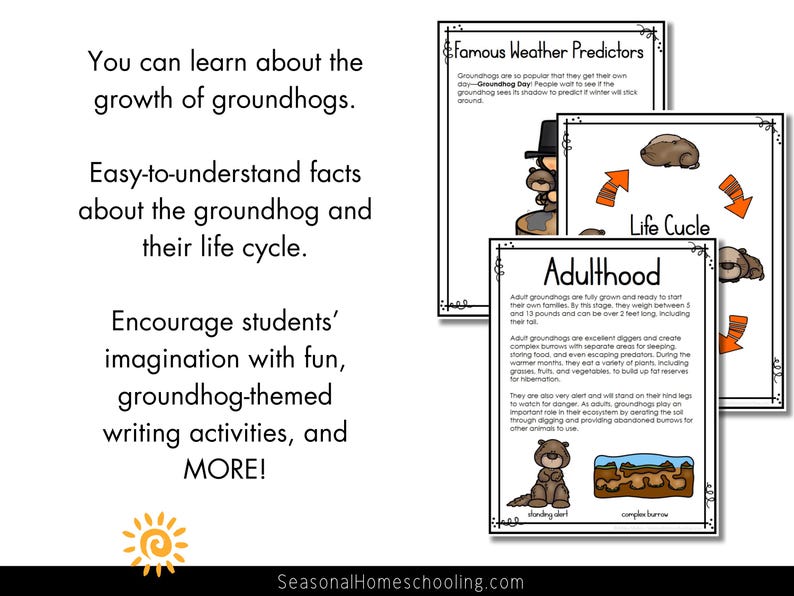 Groundhog Life Cycle Activity Pack – Fun and Educational Resource for ...
