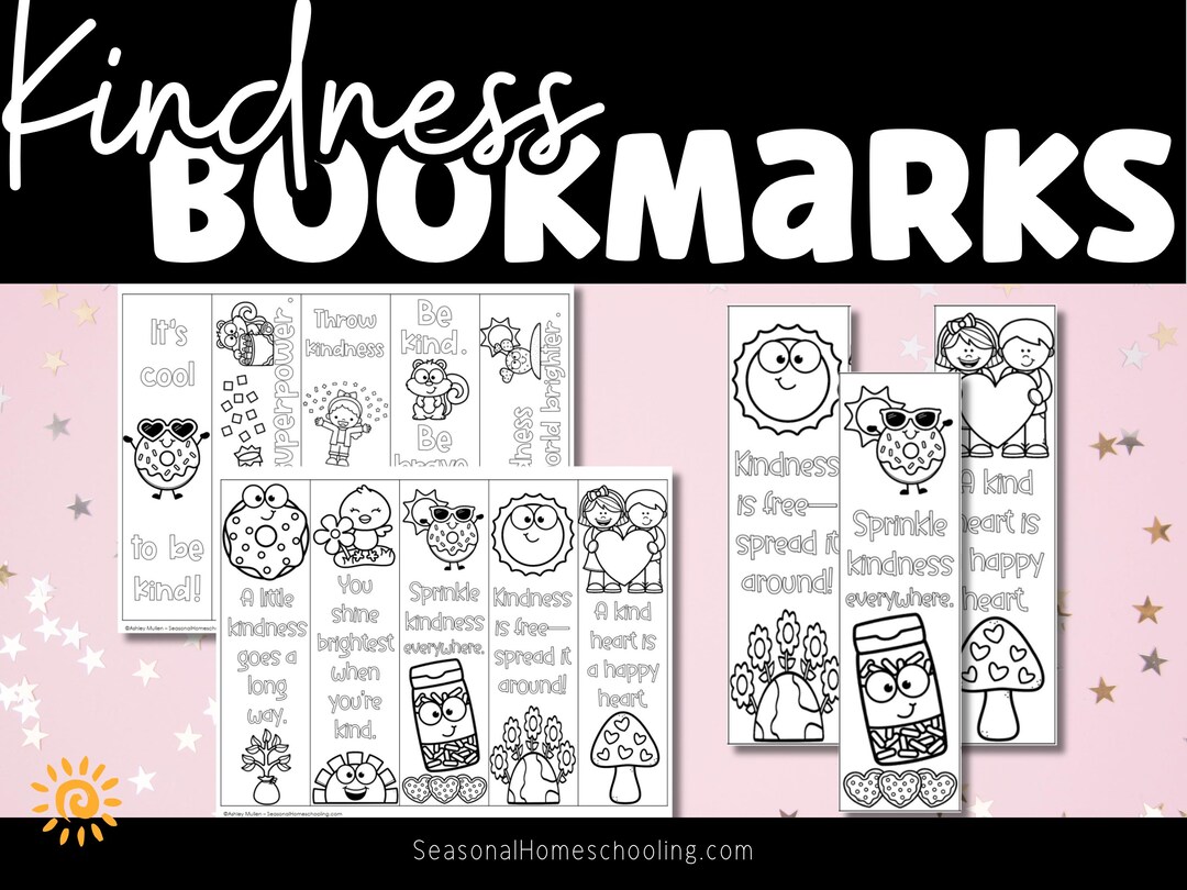 Coloring Kindness Bookmarks – Printable Bookmarks for Kids, Teachers ...