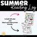 Summer Reading Log & Activities: Printable Literacy Pack (PDF) - Etsy