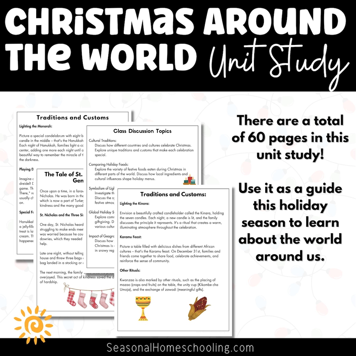 Christmas Around the World Unit Study | Multicultural Holiday Lessons ...