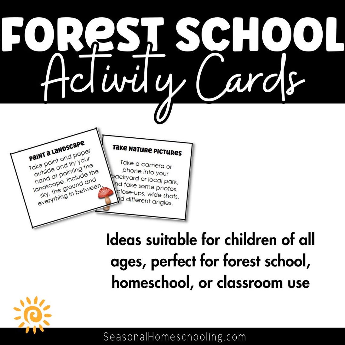 Forest School Activity Cards - Outdoor Learning Printables for Kids ...