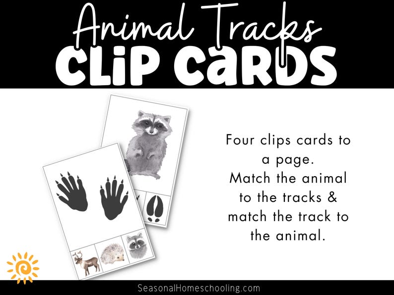 Discover Wildlife With Animal Tracks Clip Cards | Fun & Interactive ...