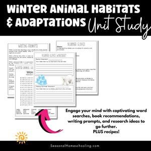 Winter Animal Habitats and Adaptations Unit Arctic, Taiga & Antarctic ...