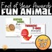 End of Year Classroom Awards - Fun Animal-themed Certificates ...