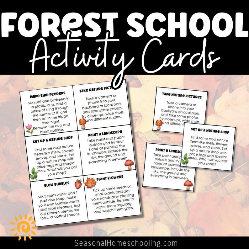 Forest School Activity Cards - Outdoor Learning Printables for Kids ...